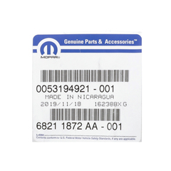 2013-2020 Mopar Sliding Door Track Wiring 68211872AA | QuirkParts