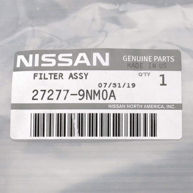 2017-2024 Nissan Cabin Air Filter 27277-9NM0A | QuirkParts