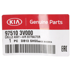 2012-2016 Kia OEM NEW 2012-16 Kia Grille Assembly-Air Extractor ...