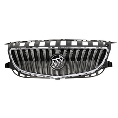 Matte Chrome Front Grille with Tri-Shield Emblem, Cover, Adapter ...