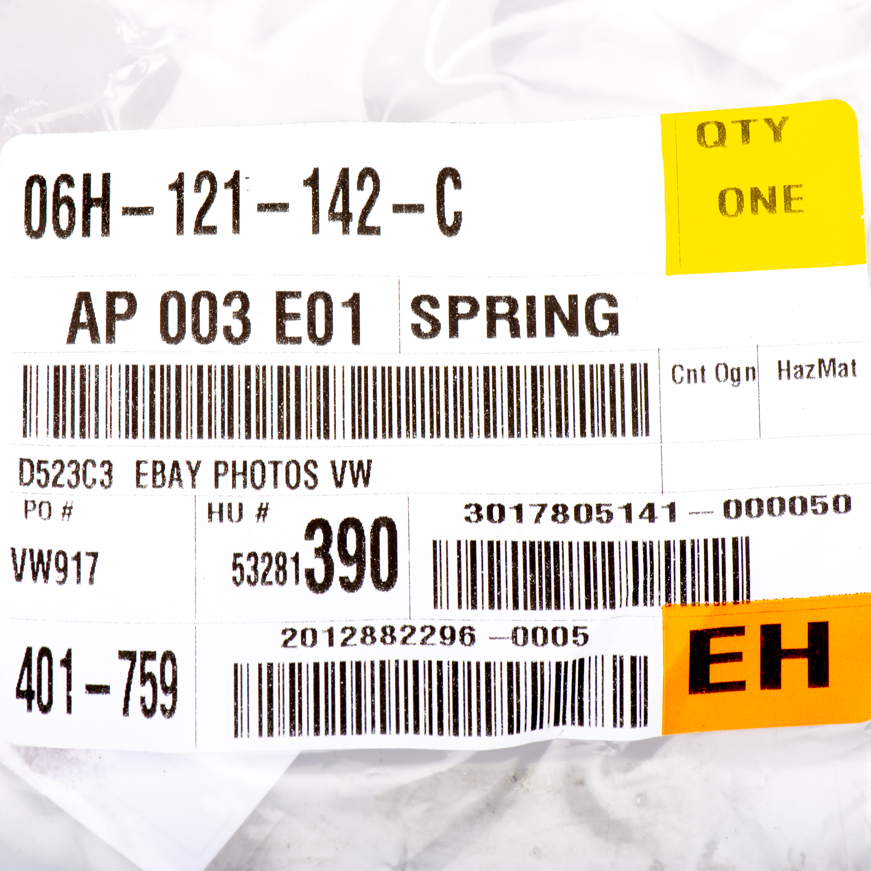 2009-2018 Volkswagen OEM NEW 2009-2017 VW Volkswagen Beetle Temp Sensor ...