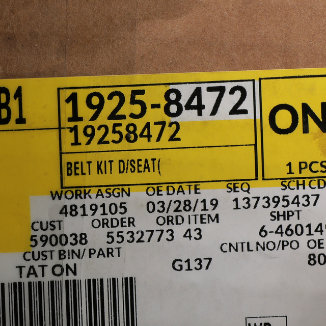 Medium Dark Pewter Driver Seat Belt with Buckle 19258472 | QuirkParts