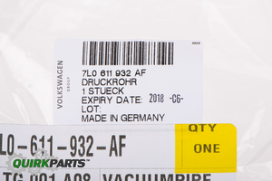 Vacuumpipe 7L0-611-932-AF | QuirkParts