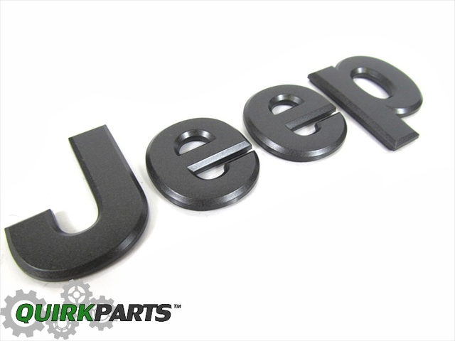 68207203AB - 14-15 Jeep Cherokee MINERAL GRAY HOOD EMBLEM NAMEPLATE ...
