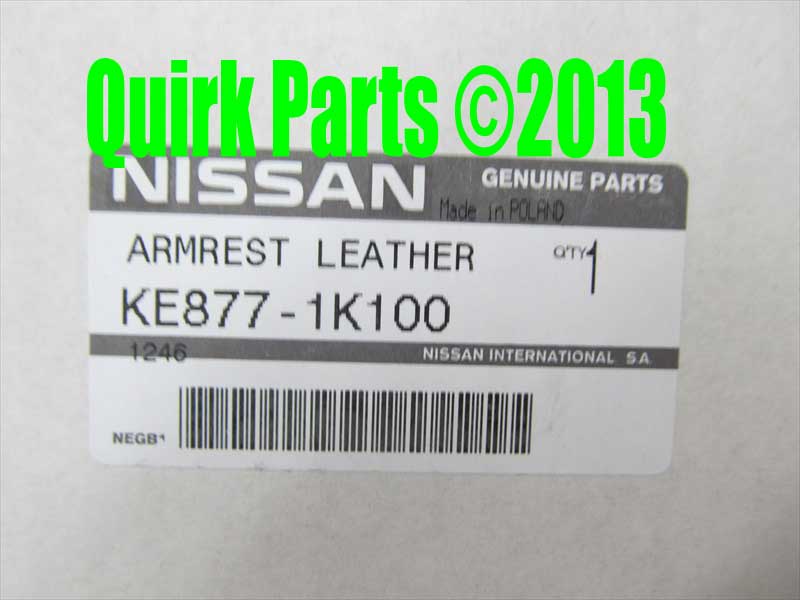 2011-2017 Nissan Juke Armrest, Leather KE877-1K300 | QuirkParts