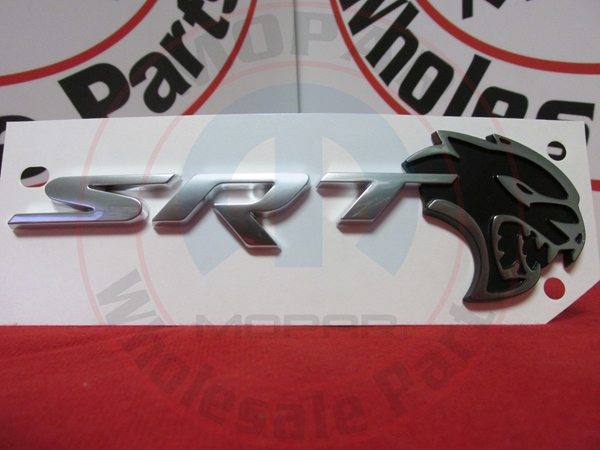 DODGE CHARGER HELLCAT Black & Silver SRT Decklid Nameplate Emblem NEW ...