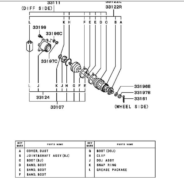 2001-2006 Mitsubishi Montero Axle Assembly MR528647 | Mitsubishi Parts ...