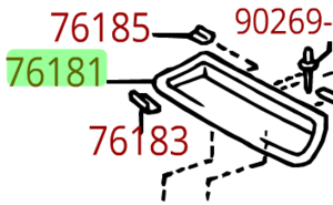 Genuine Toyota 4Runner Hood Bulge Insert 76181-35901 | Frontier Toyota