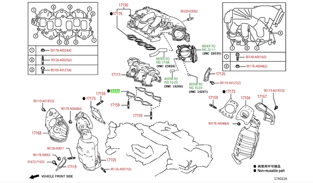 Genuine Toyota 3.5L V6 Intake Manifold Gasket 17177-0P030 | Frontier Toyota