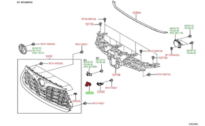 Genuine Toyota Front Bumper/Grille Retainer 52527-02020 | Frontier Toyota
