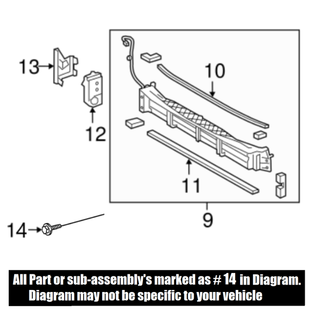 2011-2025 Toyota Swing Grille Actuator Bolt | Reservoir Tank Mount Bolt ...