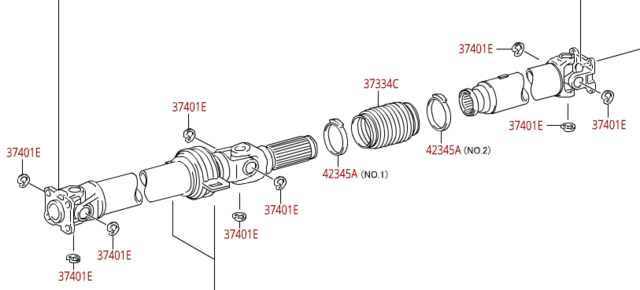 2005-2015 Toyota Tacoma Drive Shaft 37100-04343 | Frontier Toyota