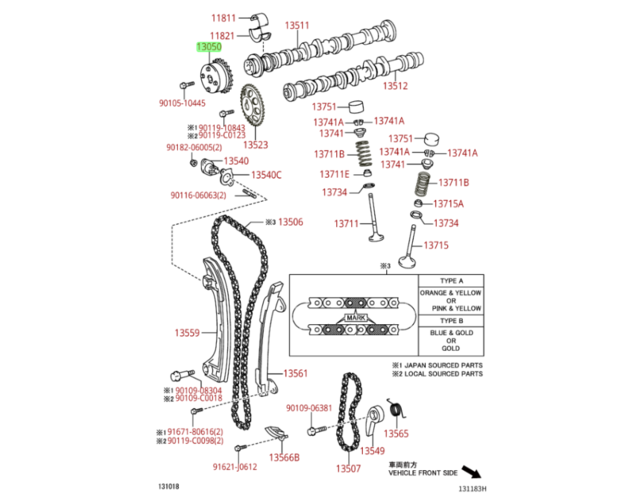 Genuine Toyota Camshaft Timing Gear 13050-28021 | Frontier Toyota