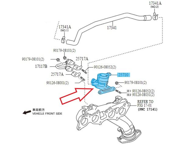 Secundary Air Inyection System Switching Valve Toyota Tacoma 2013