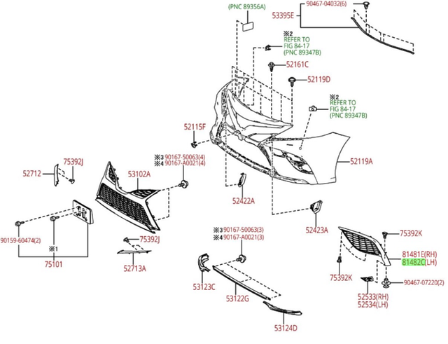 Genuine Toyota Camry Left Fog Lamp Cover 81482-06200 | Frontier Toyota