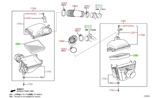 Genuine Toyota Tundra Sequoia TRD Engine Air Filters PTR03-34220 ...