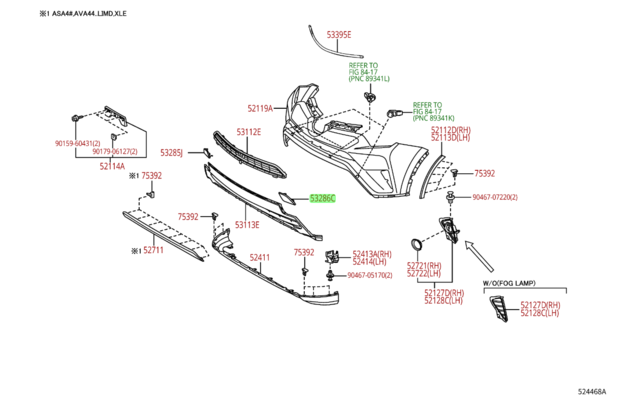 Genuine Toyota Rav4 Left Bumper Hole Cover 53286-0R080 | Frontier Toyota