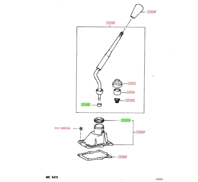Genuine Toyota Shifter Seat Set 33505-35050 33548-31010 | Frontier Toyota