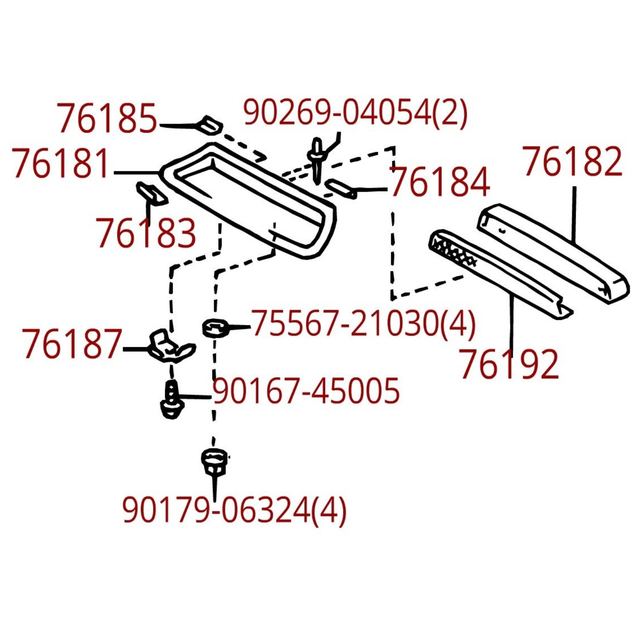 Hood Scoop Kit | 1999-2002 4Runner 76181-35901-KIT | Frontier Toyota