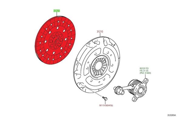 Genuine Toyota Corolla Clutch Disc 31250-12670 | Frontier Toyota