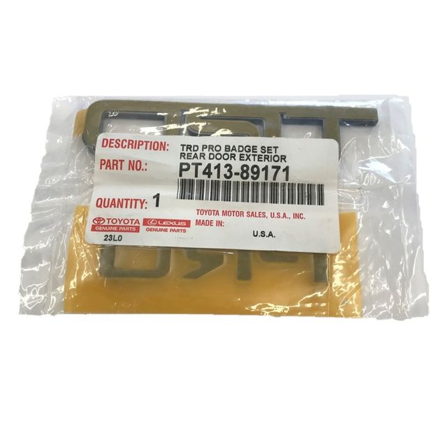 Genuine Toyota 4Runner Black TRD Pro Emblem 2017-2024 4Runner PT413 ...
