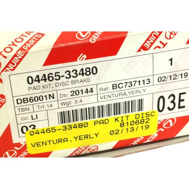 0446533480 - OEM NEW Front Right & Left Brake Pads 2018-2019 Toyota ...