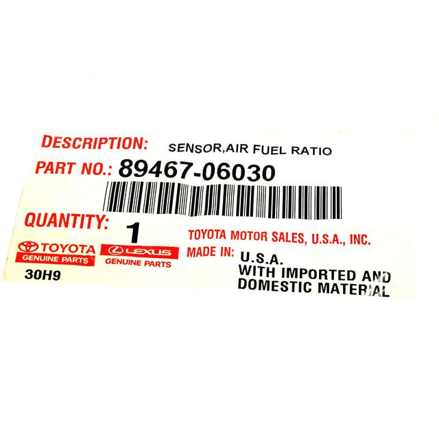 89467-06030 - Oxygen Sensor - 2002-2010 Toyota | Nucar Toyota of North ...