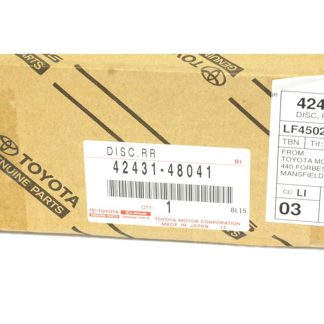 42431-48041 - Rotor - 2004-2007 Toyota Highlander | Nucar Toyota of ...