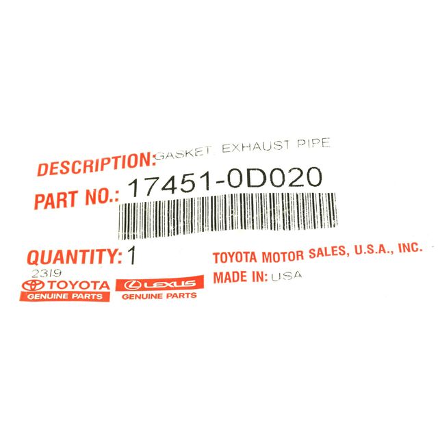 17451-0D020 - Converter & Pipe Gasket - 2000-2020 Toyota | Nucar Toyota ...