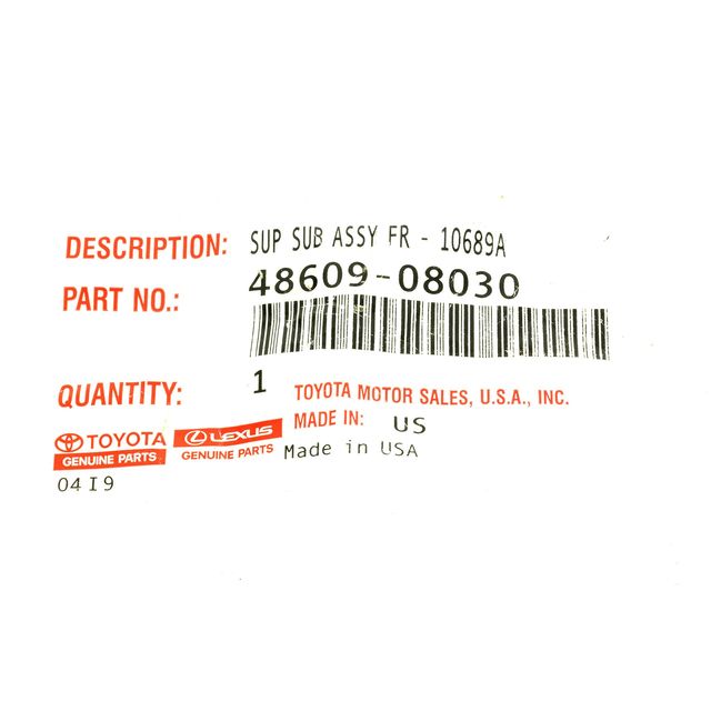 48609-08030 - Strut Mount - 2011-2020 Toyota Sienna | Nucar Toyota of ...