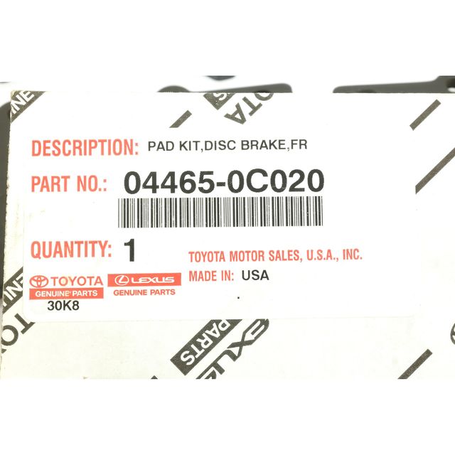 Genuine OEM Toyota Front Right & Left Brake Pads - Sequoia & Tundra ...