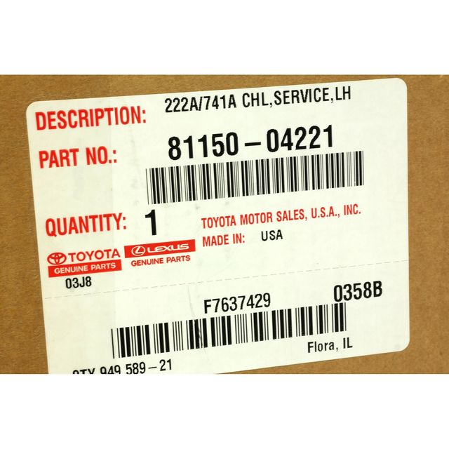 8115004221 - OEM NEW Fronmt Right Hand Passenger's Side Headlight Lamp ...