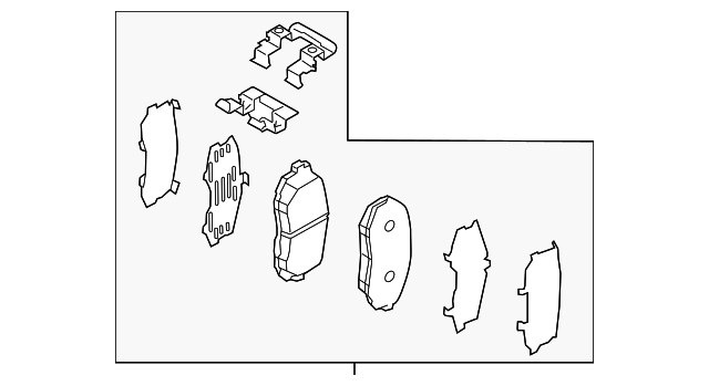 1997-2001 Subaru Front Brake Pad Set W/hardware & Shims 26296AC021 ...