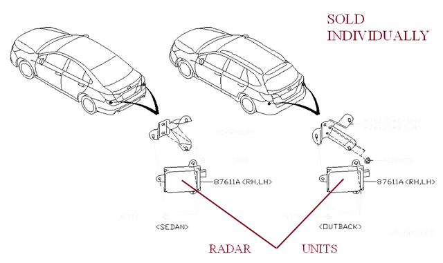 2016-2017 Subaru Blind Spot Radar 87693AL01A | Subaru Parts For You
