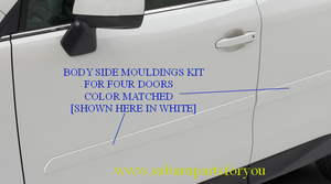 2017-2022 Subaru Body Side Molding Kit Colored / Crystal Black Silica ...