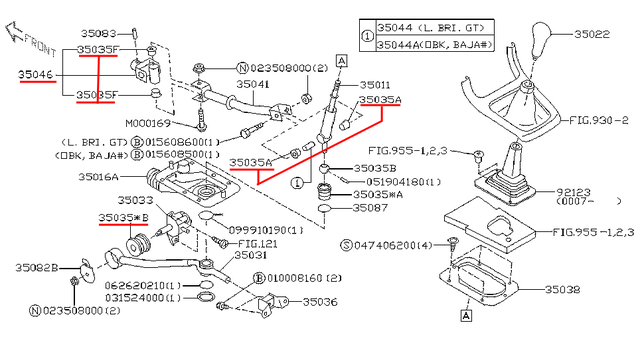 Joint, Gear Shift End [ ITEM 35046 ] 5-SPEED CAR 35047AC030 | Subaru ...