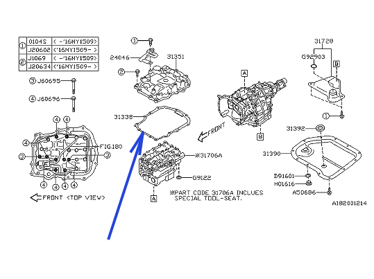 2013-2017 Subaru Gasket Transmission Cover 31338AA020 | Subaru Parts ...