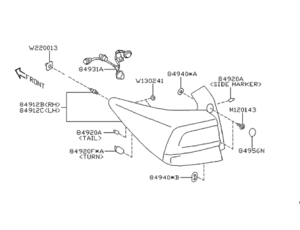 2018-2019 Subaru Crosstrek Lens Body Rear , Drivers Side [84912C ...