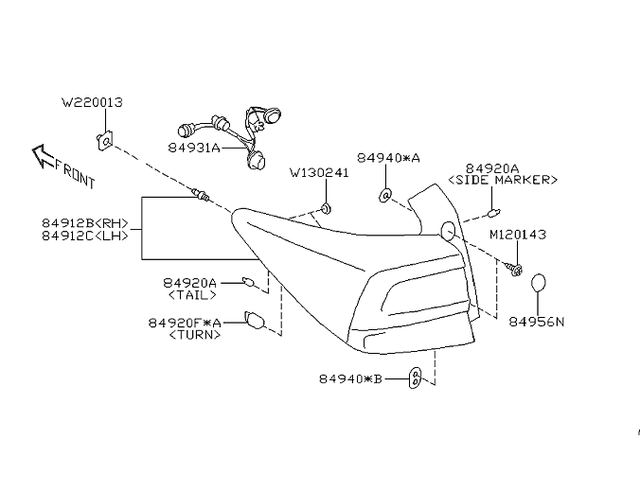2018-2019 Subaru Crosstrek Lens Body Rear , Drivers Side [84912C ...