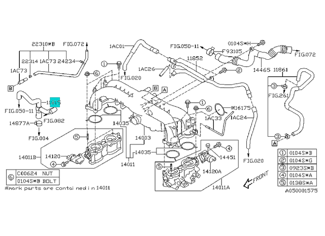 Hose Assembly / PCV [11815] 11815AB790 | Subaru Parts For You