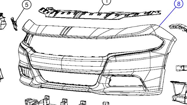 68267765AC - Bumper Cover 2015-2023 Dodge Charger | Mopar Superstore