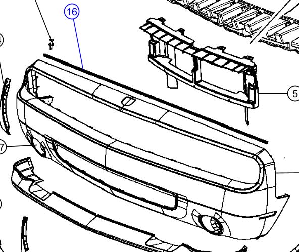 2008-2023 Dodge Challenger Seal To Hood 68051392AB | Mopar Superstore