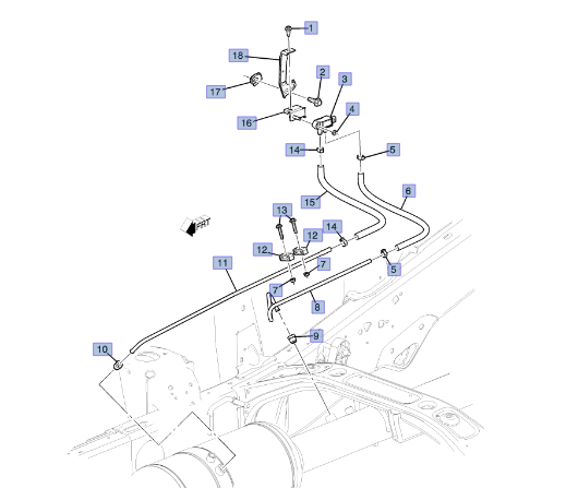 Exhaust Pressure Differential Sensor Pipe 84346525 | Karl Kustoms OEM Parts