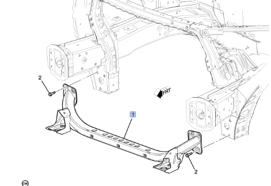 OEM GM Front End Lower Tie Bar For 2018-2024 Chevrolet - Part No ...