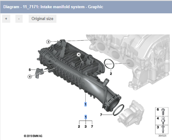 11-61-8-655-825 - Intake Manifold 1.5L B36 Motor (GERMANY ONLY ...