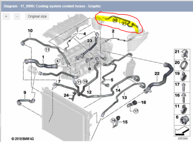 17-12-8-602-635 - By-Pass Hose - 2016-2019 BMW | BMWPartsHub
