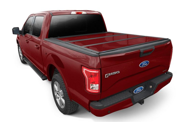 F150 Hard Tri-Folding Tonneau Cover, Flush Mount, Paint-To-Match 6.5 ...