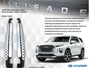 S8F37-AB000 - 2020 Hyundai Palisade Side Step Running Boards ...