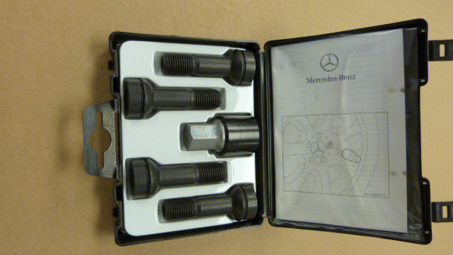 2016-2019 Mercedes-Benz Rim Locks - M14 X 1.5 X 45 - Black 001-990-17 ...