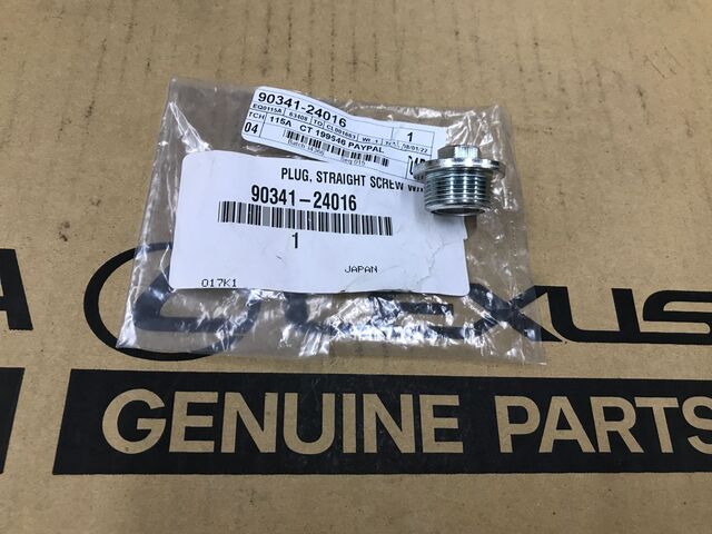 90341-24016 - Plug Straight Screw Lexus Parts Outlet